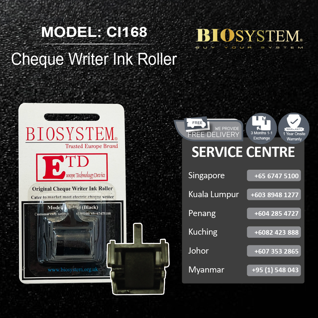 Cheque Writer Ink Roller CI168 – Biosystem